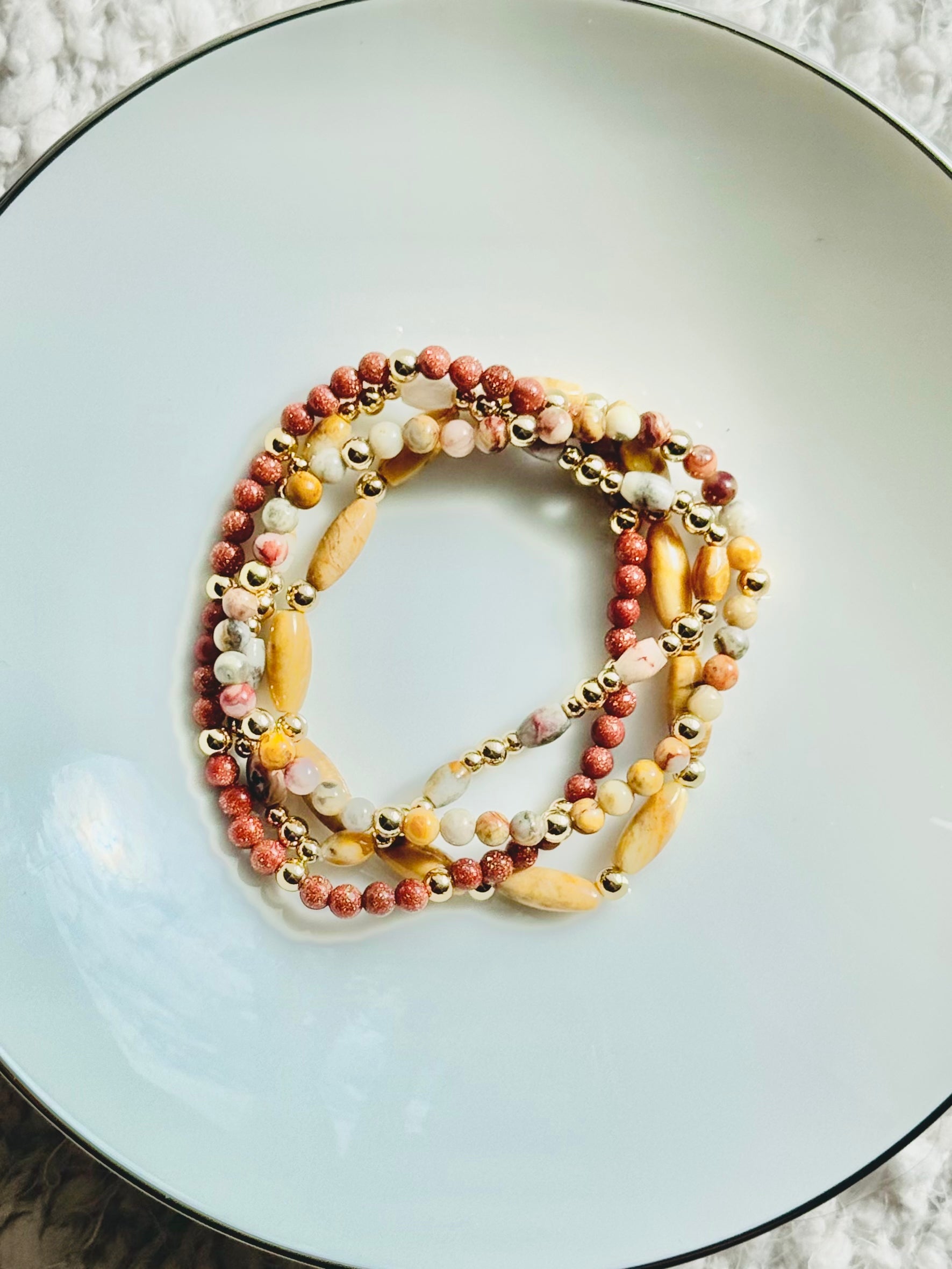 Coral + Turquoise Stack in Silver (6-stack) – Lucy + Lola: Gem Creations